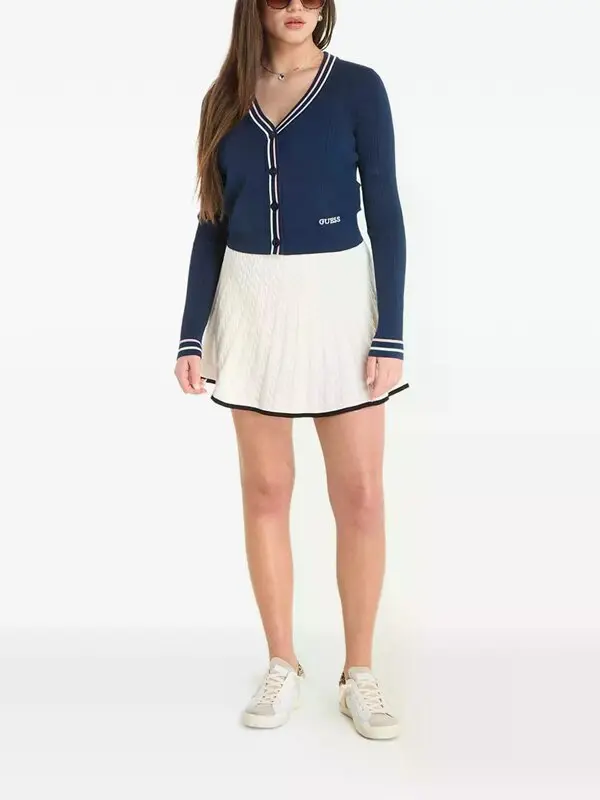Guess Striped Trim Cardigan