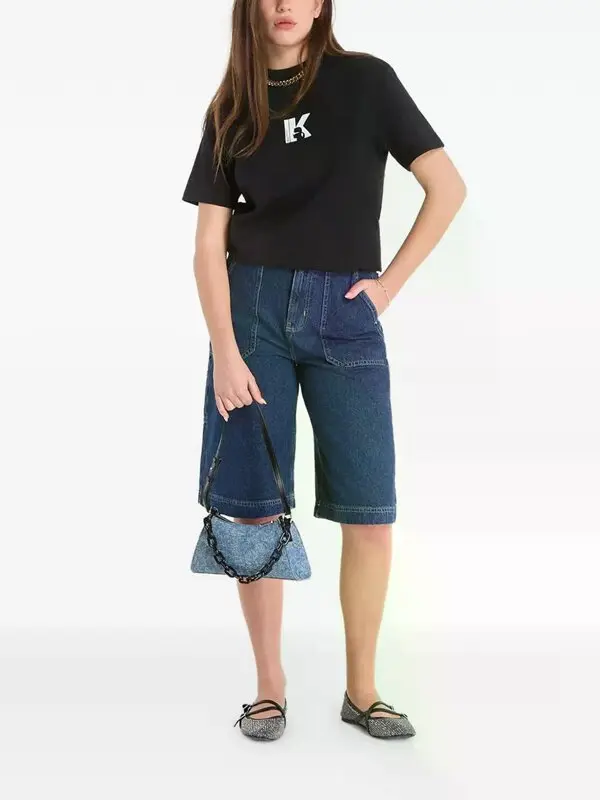 Karl Lagerfeld Logo Print T-shirt - Black
