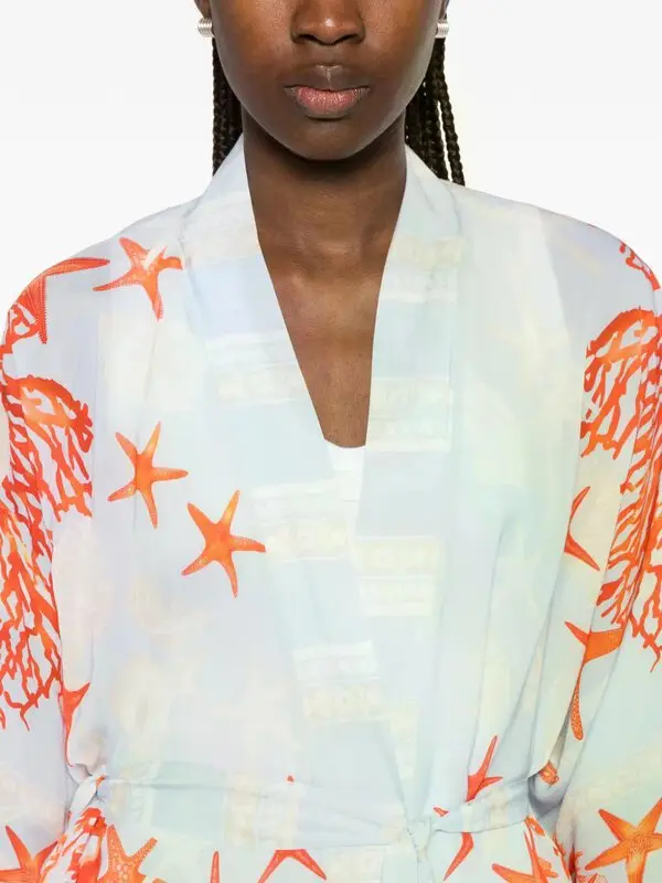 MAZZEI Starfish-print Wrap Coat