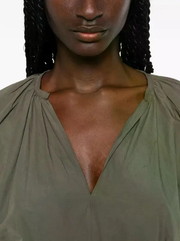 PT TORINO Teresa Gathered Puff-sleeve Blouse