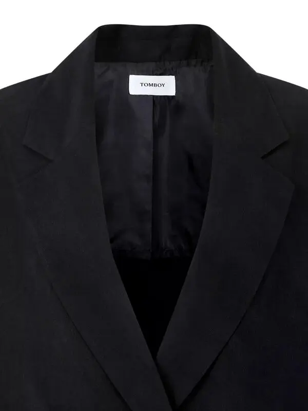 STUDIO TOMBOY Short-sleeve Double-button Oversized Jacket