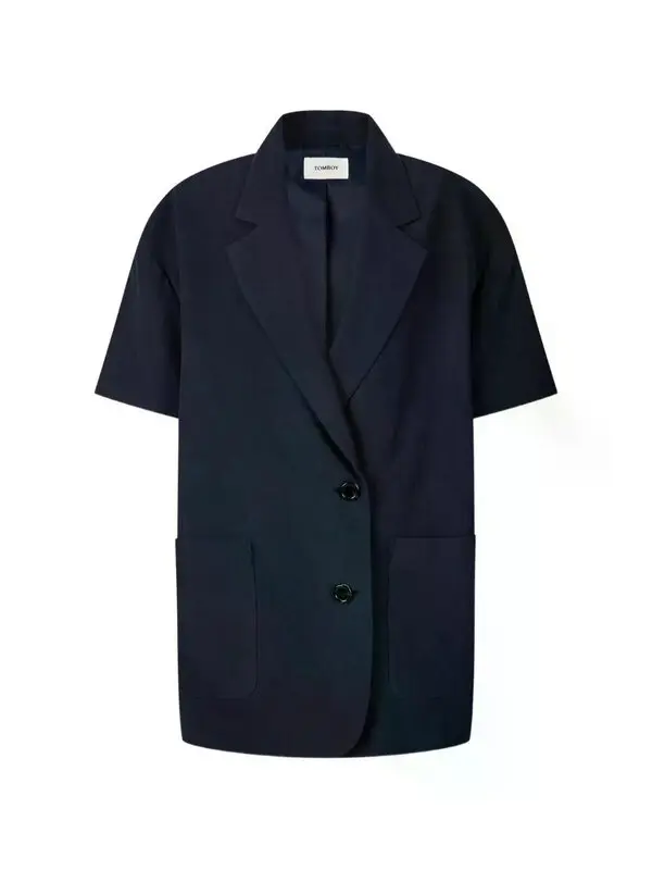 STUDIO TOMBOY Double-breasted Oversized Jacket - Blue