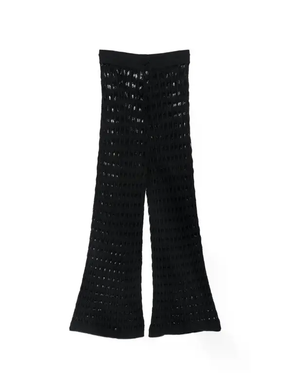 ELOU Crochet-knit Drawstring Trousers