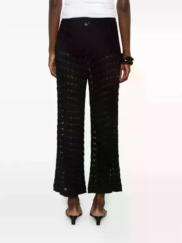 ELOU Crochet-knit Drawstring Trousers