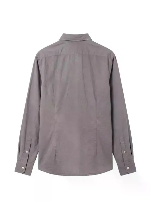 Fedeli Long-sleeve Button-down Shirt - Grey