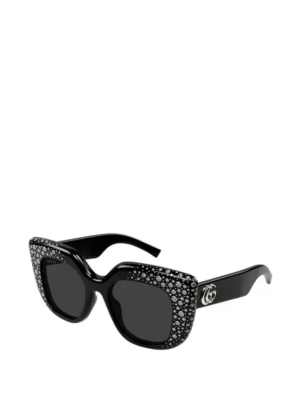 Gucci Crystal-embellished Square-frame Sunglasses