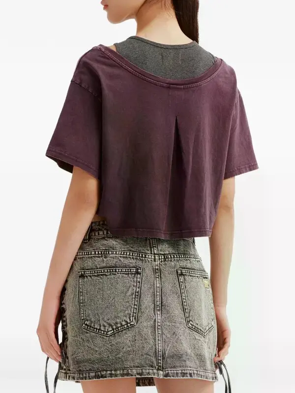 MUSIUM DIV. Layered Embroidered T-shirt