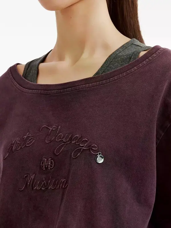 MUSIUM DIV. Layered Embroidered T-shirt