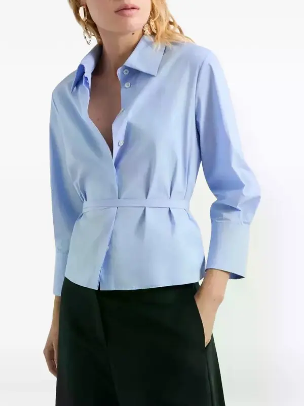 Marella Cut-out Tie-waist Shirt