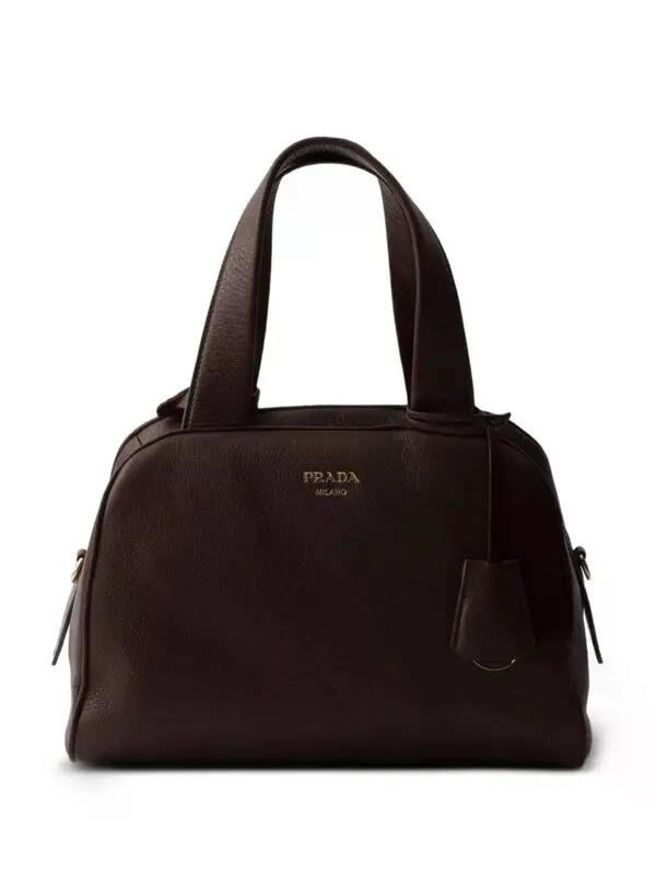 Prada Medium Leather Top-handle Tote Bag - Brown