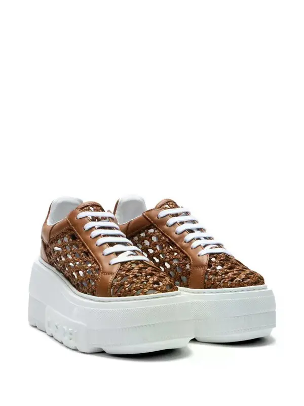 Casadei Woven Platform Sneakers