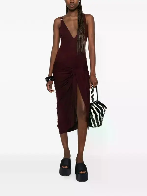 Attico Dark Grape Midi Dress