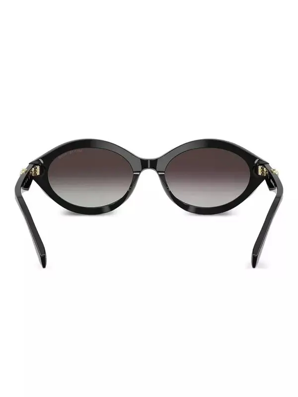 Michael Kors Carlazzo Oval Sunglasses - Black