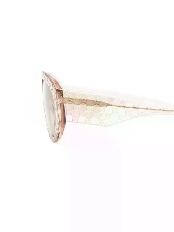 Gucci Gg Monogram Pilot-frame Sunglasses
