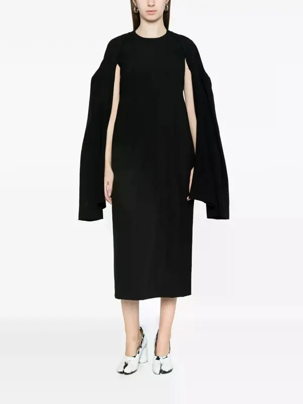 Comme Des Garçons Wool Midi Dress