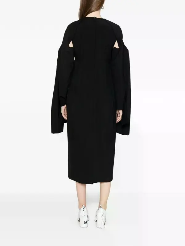 Comme Des Garçons Wool Midi Dress