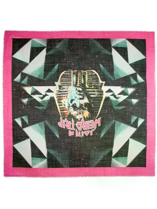 Balenciaga Printed Scarf - Pink