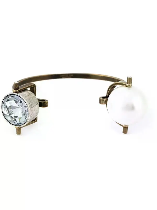 LANVIN Pearl And Crystal Arm Bracelet