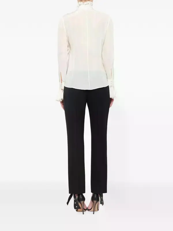 Alexander McQueen Ruffle Silk Shirt