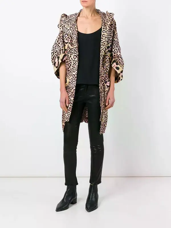 Givenchy Oversized Leopard Print Coat