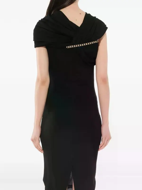 Givenchy Asymmetrical Wrap Midi Dress