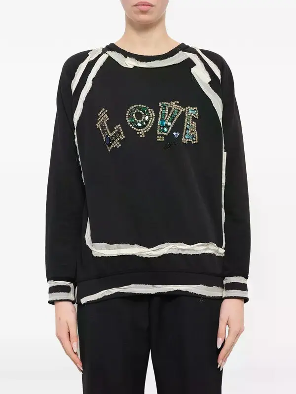 LANVIN Love Embroidered Jumper - Black