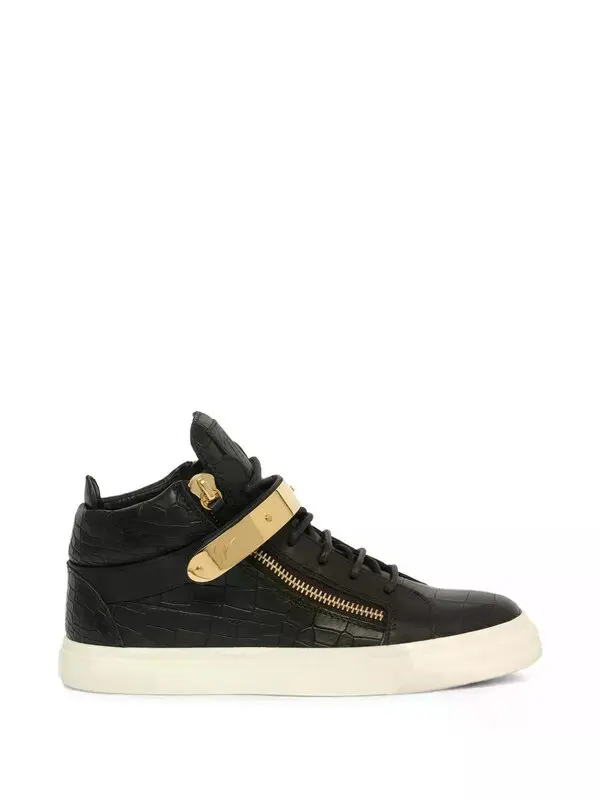 GIUSEPPE ZANOTTI London Mid-top Sneakers - Black