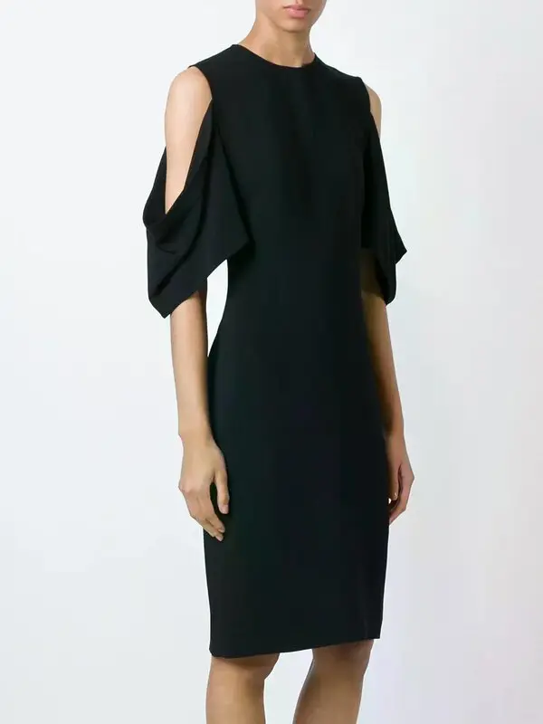 Givenchy Silk Cold Shoulder Dress