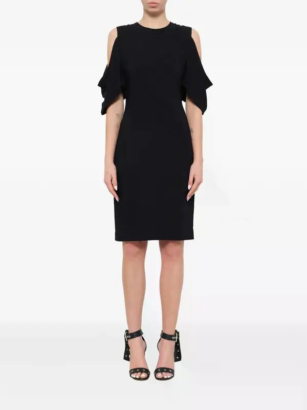Givenchy Silk Cold Shoulder Dress - Black