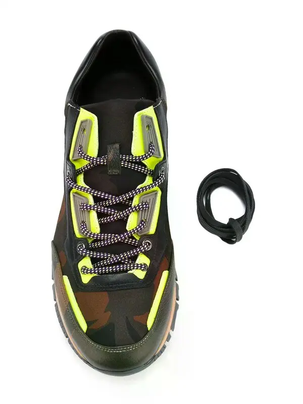 LANVIN Leather Paneled Sneakers
