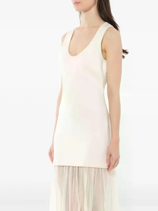 Givenchy Sheer Skirt Midi Dress - White