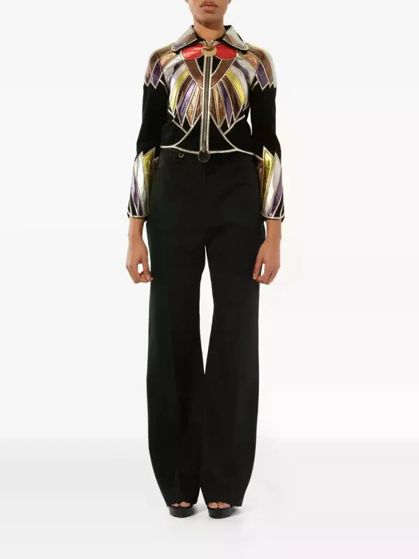 Givenchy Zipped Patchwork Cropped Jacket