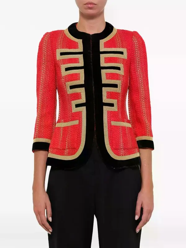 Givenchy Collarless Jacket - Red