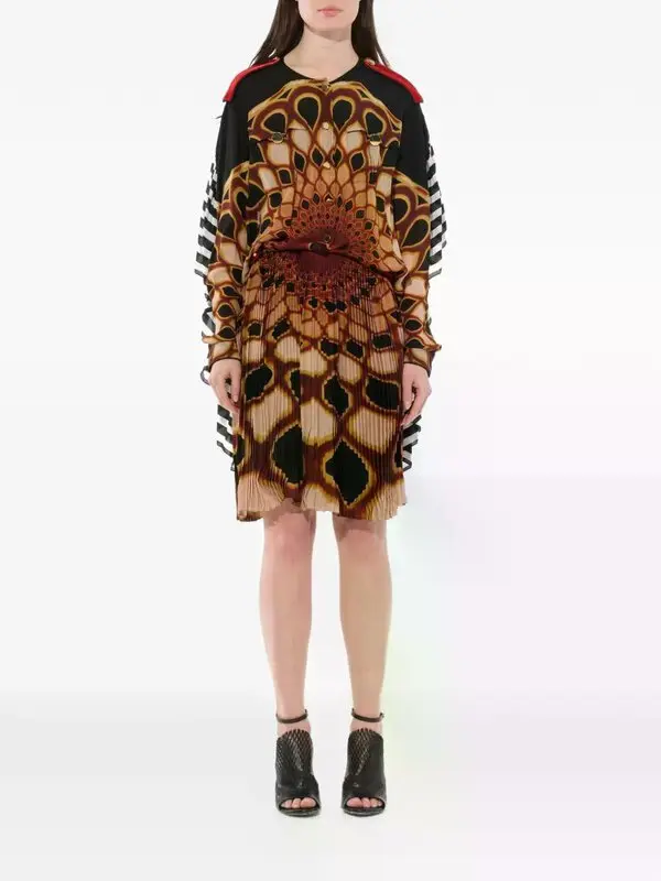 Givenchy Kaleido Eye Printed Midi Dress - Black