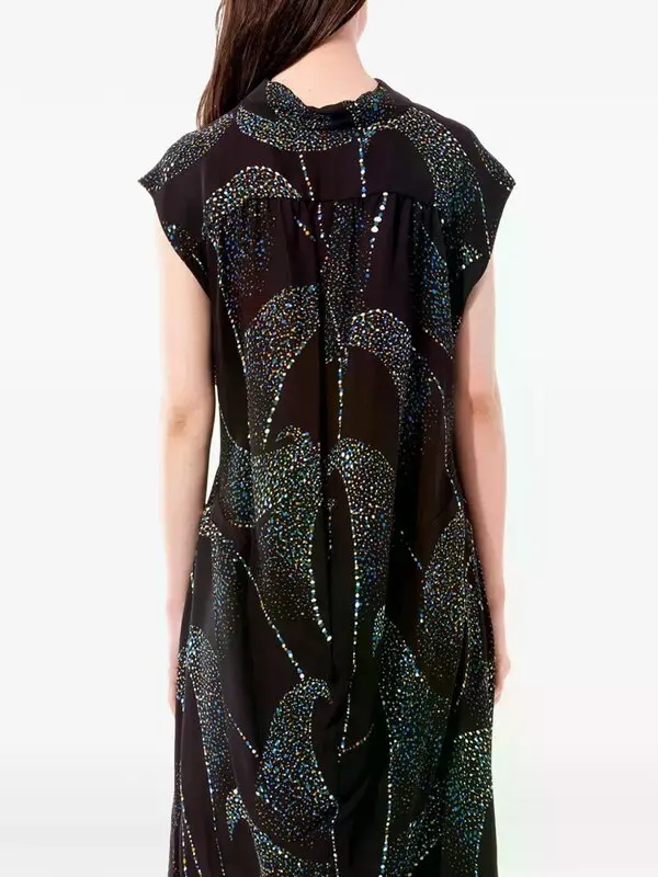 Balenciaga Printed Crepe Midi Dress