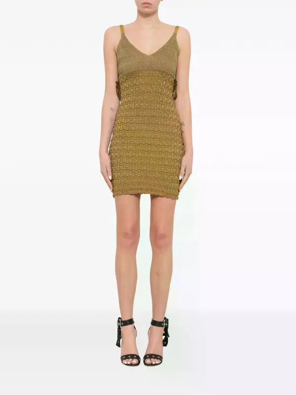 Kenzo Open Back V-neck Dress - Green