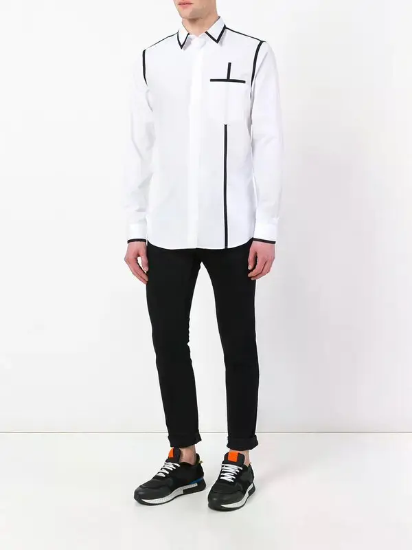 Givenchy Contrast Trim Shirt - White