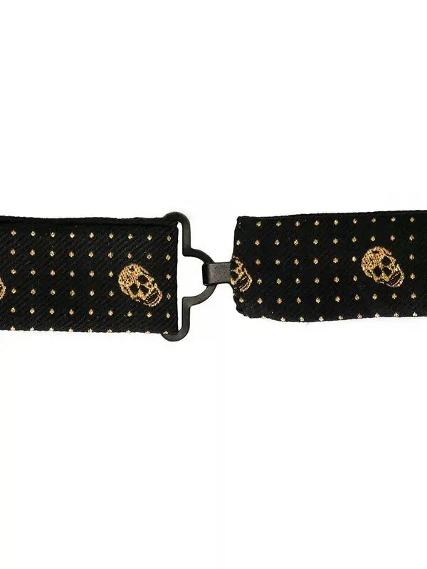 Alexander McQueen Skull And Polka Dot Bow Tie