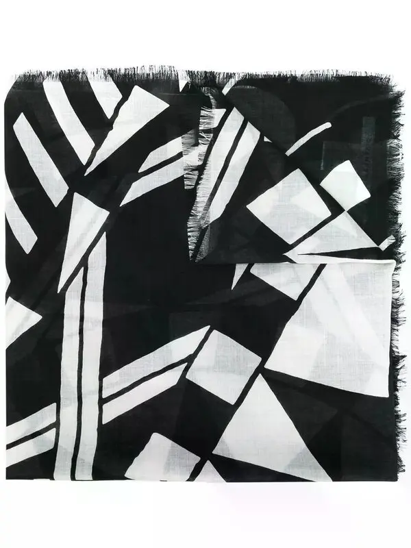 Givenchy Geometric Pattern Scarf - Black