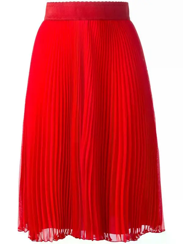 Givenchy Plissé Mid-length Skirt - Red