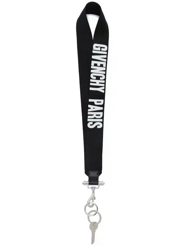 Givenchy Paris Logo Print Keyring