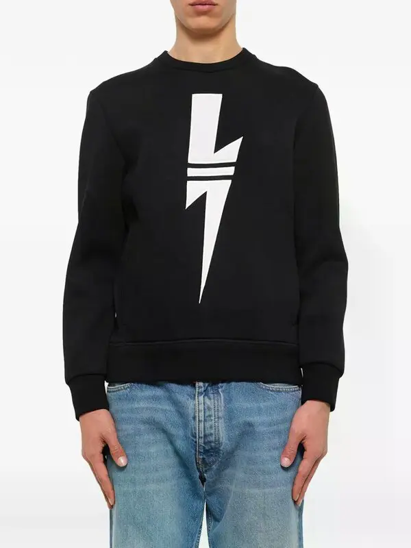 Neil Barrett Lightning Bolt Sweatshirt - Black