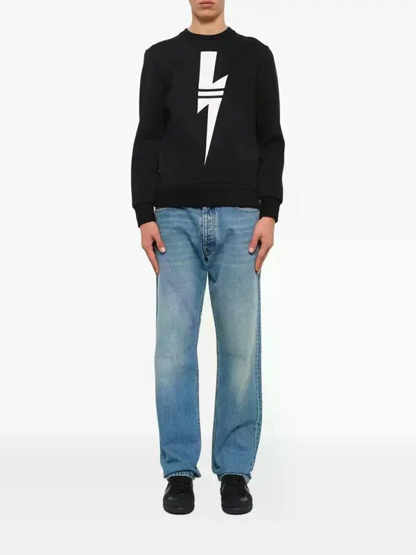 Neil Barrett Lightning Bolt Sweatshirt - Black