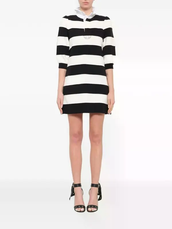 Marc Jacobs Striped Mini Dress - Black