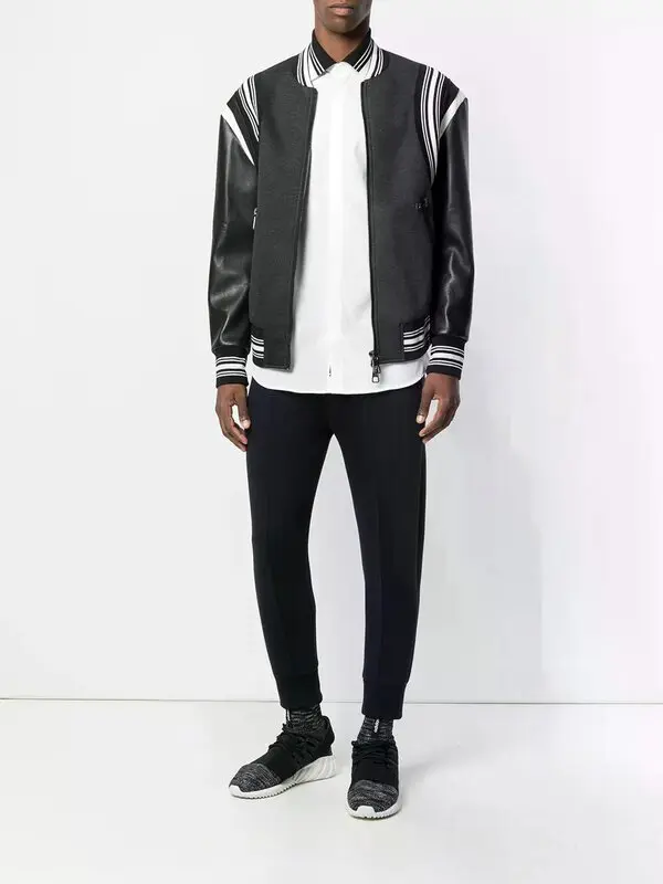 Neil Barrett Striped Trim Bomber Jacket