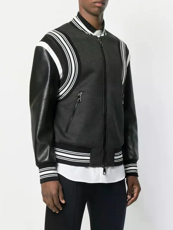 Neil Barrett Striped Trim Bomber Jacket