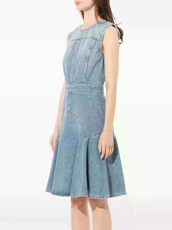 Alexander McQueen Sleeveless Denim Midi Dress