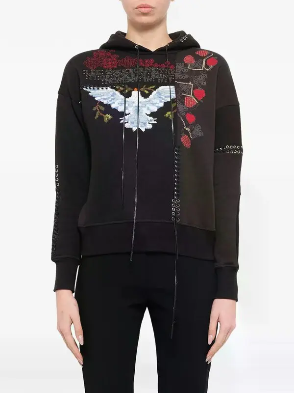 Alexander McQueen Embroidered Hoodie - Black