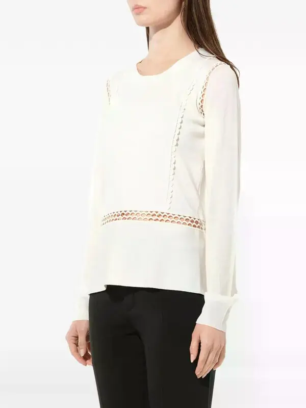 Chloé Scalloped Eyelets Blouse