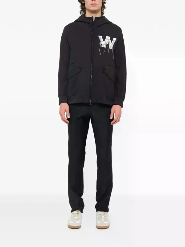WOOYOUNGMI Zipped Hooded Jacket - Blue